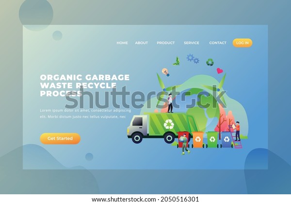 Organic Garbage Waste Recycle Process Vector Stock Vector (Royalty Free ...