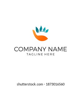 Organic Hand Logo Concept Vector Stock Vector (Royalty Free) 1873016560 ...