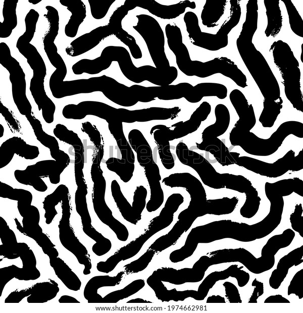 Organic Irregular Bold Lines Vector Seamless Stock Vector (Royalty Free ...