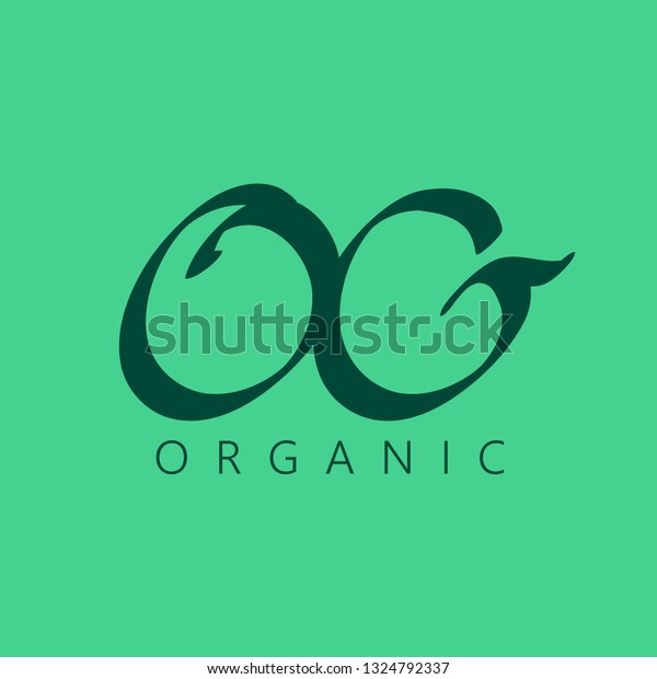 Organic Logo Typography Poster Handwritten Calligraphy Stock Vector ...