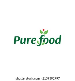Organic Pure Food Logo Vector Icon Stock Vector (Royalty Free ...