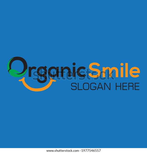 Organic Smile Vector Logo Used Online Stock Vector (Royalty Free ...