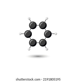 Organic Substance Molecule Model Benzene Vector Stock Vector (Royalty ...