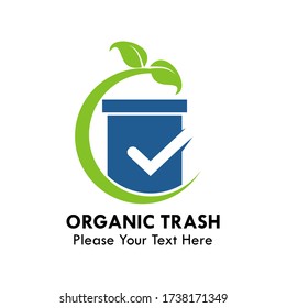 Organic Trush Logo Design Template Illustration Stock Vector (Royalty ...