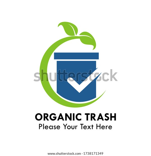 Organic Trush Logo Design Template Illustration Stock Vector (Royalty ...