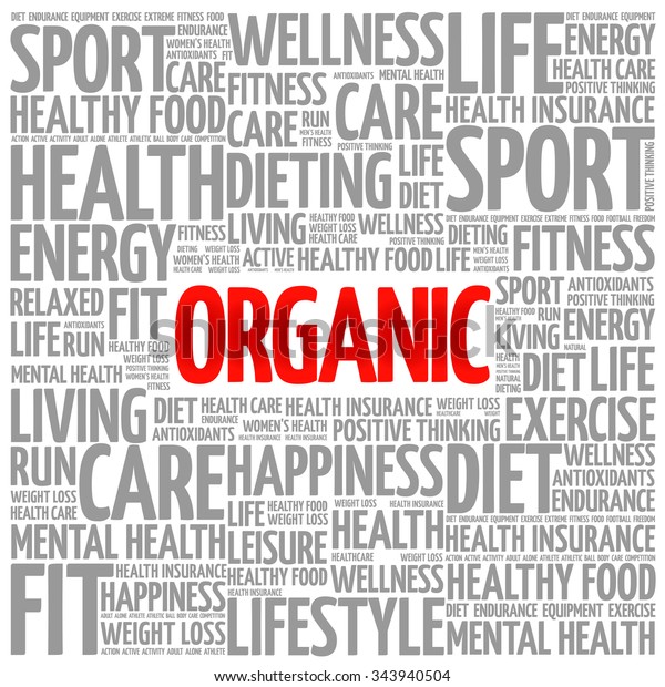 Organic Word Cloud Background Health Concept Stock Vector (Royalty Free ...