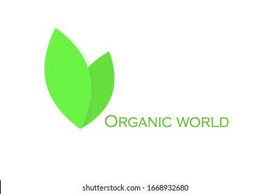 Organic World Logo Background Organic Stock Vector (Royalty Free ...
