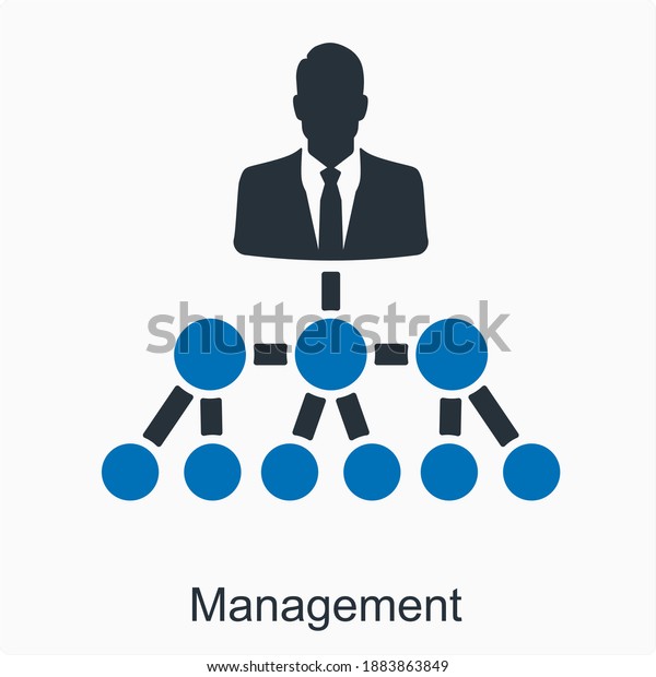 Organisation Hierarchy Management Icon Concept Stock Vector (Royalty ...