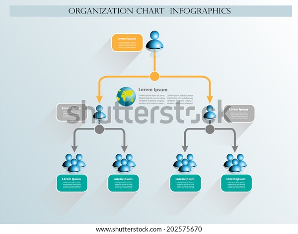Organization Chart Infographics Design Stock Vector (Royalty Free ...