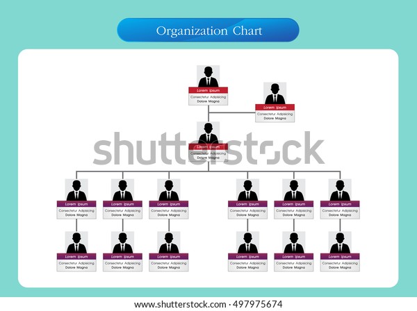 Organization Chart Infographics People Icon Abstract Stock Vector ...
