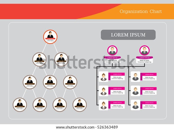 Organization Chart Infographics People Icon Abstract Stock Vector ...