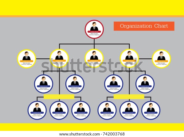 Organization Chart Infographics People Icon Abstract Stock Vector ...