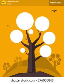 Organization Chart Infographics Tree Vector Illustration: vetor stock ...