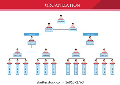 Organization Chart Infographics Vector Design: เวกเตอร์สต็อก (ปลอดค่า ...