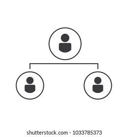 Organization Chart On White Backgroundvector Illustration Stock Vector ...