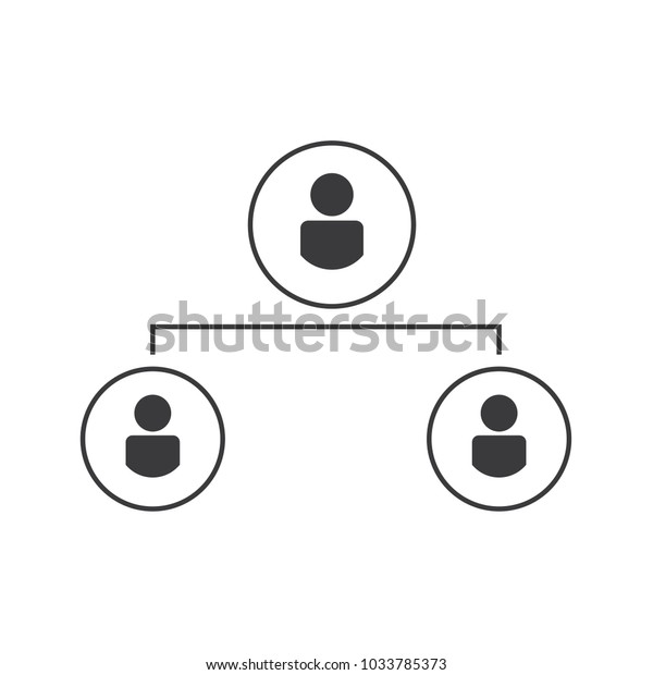 Organization Chart On White Backgroundvector Illustration Stock Vector ...