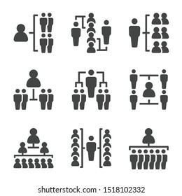 Organization Chart People Icon Setvector Illustration Stock Vector ...