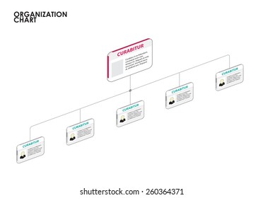 Organization Chart Template Infographics Tree Vector Stock Vector ...