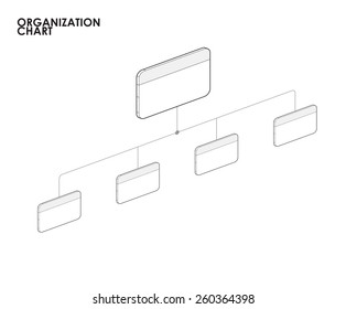 Organization Chart Template Infographics Tree Vector Stock Vector ...