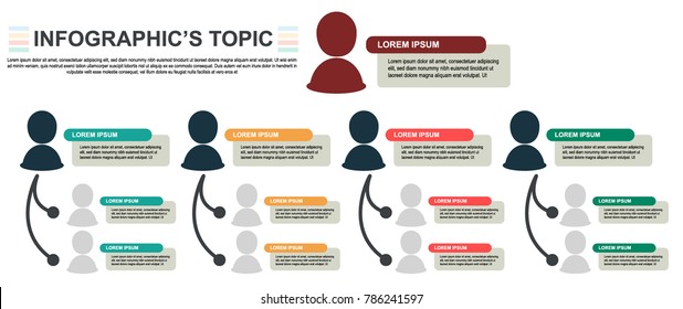 Organization Hierarchy Chart Infographic Stock Vector (Royalty Free ...