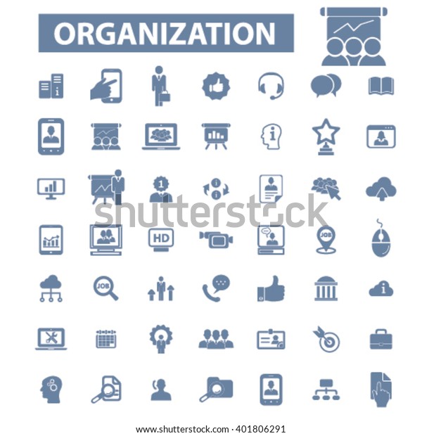 Organization Icons Stock Vector (Royalty Free) 401806291