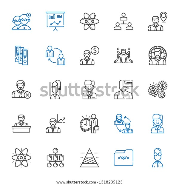 Organization Icons Set Collection Organization User Stock Vector ...