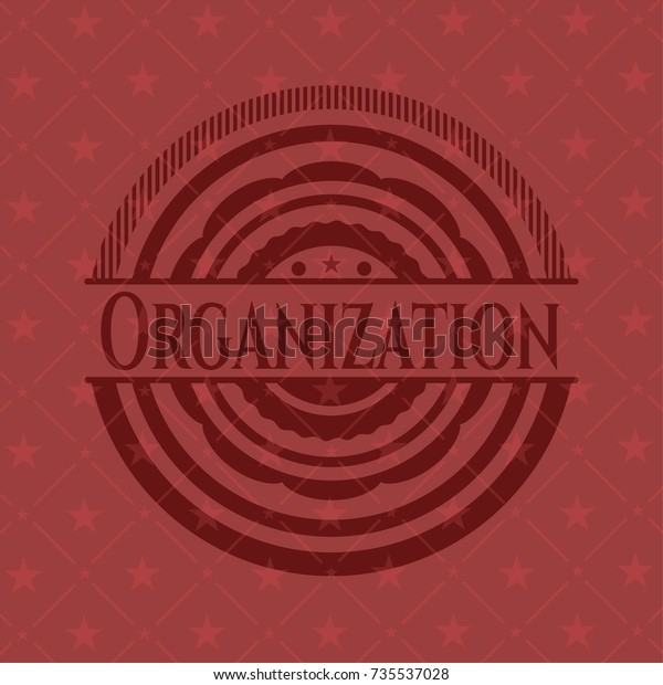 Organization Red Emblem Vintage Stock Vector (Royalty Free) 735537028 ...