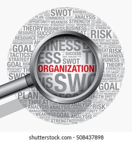 Organization Word Cloud Business Concept Vector Stock Vector (Royalty ...