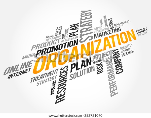 Organization Word Cloud Business Concept Stock Vector (Royalty Free ...
