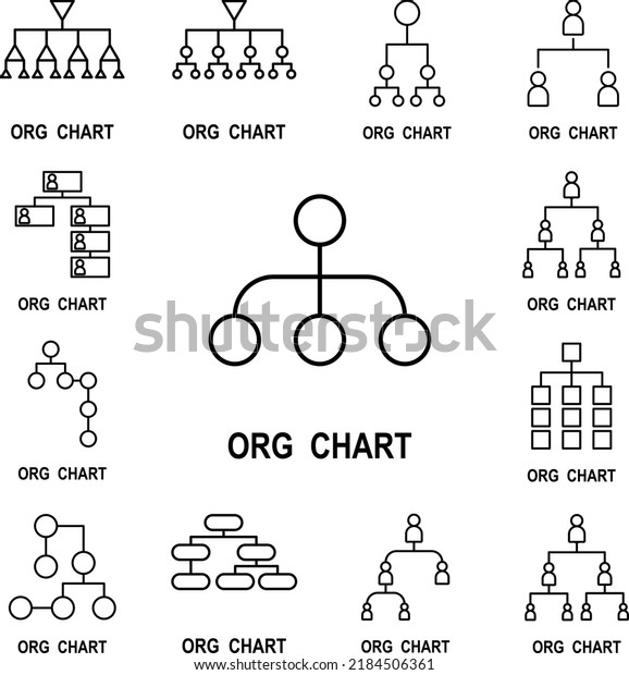 Organizational Chart Icon Collection Other Items Stock Vector (Royalty ...
