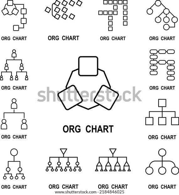 Organizational Chart Icon Collection Other Items Stock Vector (Royalty Free) 2184846025 ...