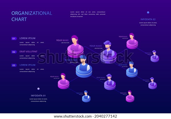 Organizational Chart Infographic Design Template Chart Stock Vector ...