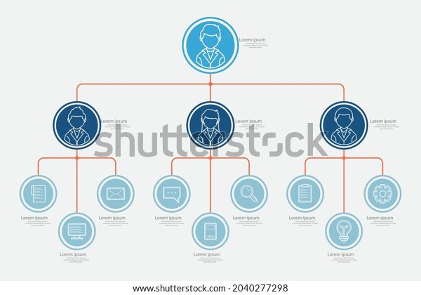 Organizational Chart Infographic Design Template Chart Stock Vector ...