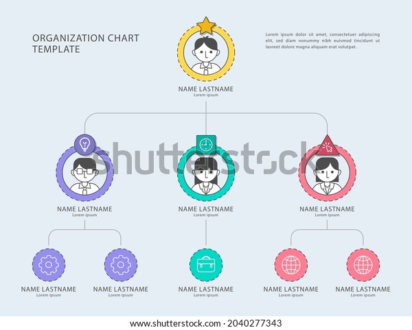 Organizational Chart Infographic Design Template Chart Stock Vector ...