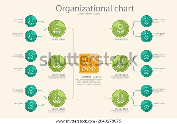 Organizational Chart Infographic Design Template Chart Stock Vector ...