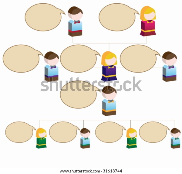 Organizational Children Speak Chart Flowchart Diagram Stock Vector ...