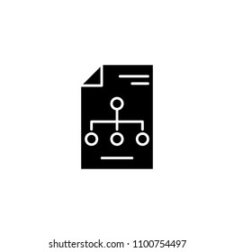 Organizational Structure Black Icon Concept Organizational Stock Vector ...