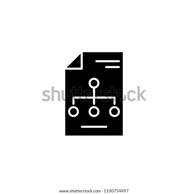 Organizational Structure Black Icon Concept Organizational Stock Vector ...