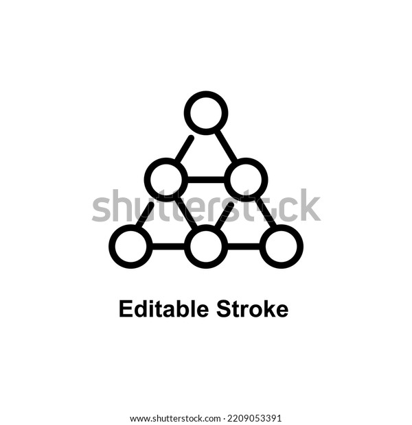 Organizational Structure Icon Designed Outline Style Stock Vector ...