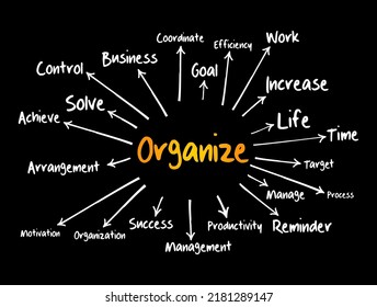 Organize Mind Map Flowchart Business Concept Stock Vector (Royalty Free ...