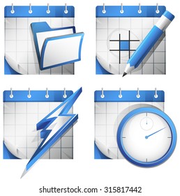 Organizer Icon Set Illustration Stock Vector (Royalty Free) 315817442 ...