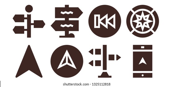 Orientation Icon Set 8 Filled Orientation Stock Vector (Royalty Free ...