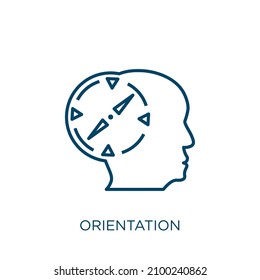 Orientation Icon Thin Linear Orientation Outline Stock Vector (Royalty ...