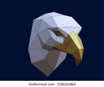 Origami Art Eagles Head Folding Paper Stock Vector (Royalty Free ...