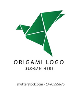 Origami Bird Vector Logo Design Stock Vector (Royalty Free) 1490555675 ...