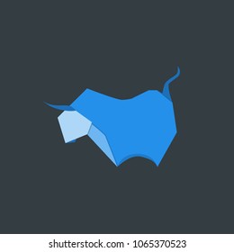 Origami Bull Vector Design Stock Vector (Royalty Free) 1065370523 ...