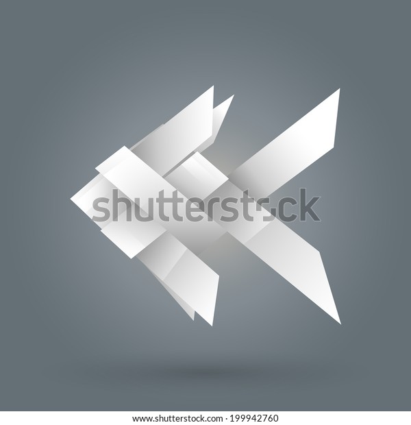 Origami Fish Thai Carp Paper Craft Stock Vector (Royalty Free ...