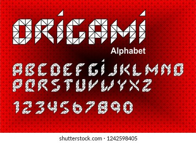 Origami Font Vector Geometry Alphabet Letters Stock Vector (Royalty ...
