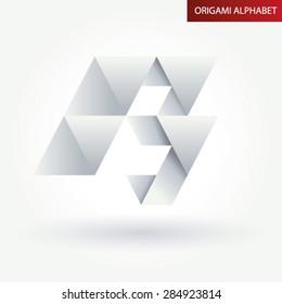 Origami Letter B: vector de stock (libre de regalías) 284923814 ...