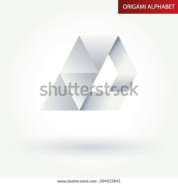 Origami Letter D Stock Vector (Royalty Free) 284923841 | Shutterstock
